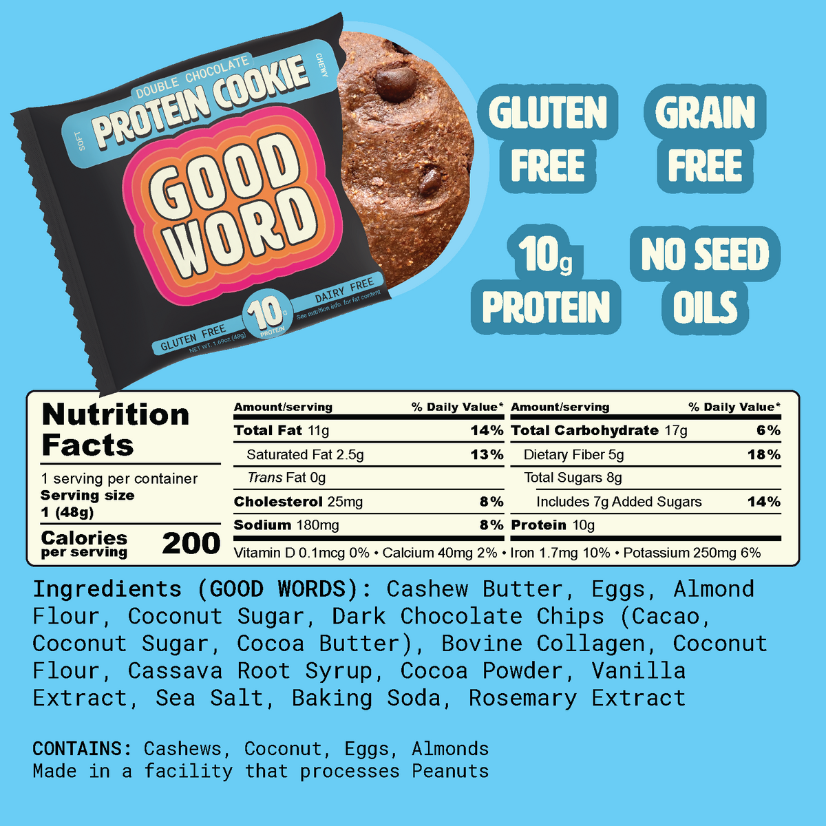 Soft & Chewy Protein Cookies – GOOD WORD